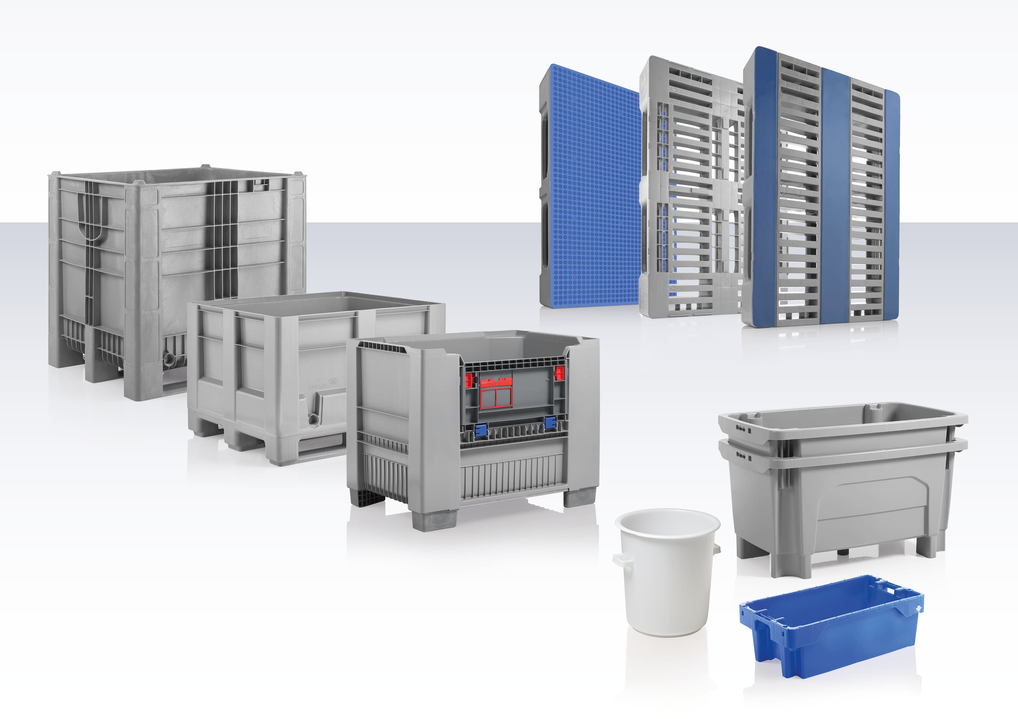 Durable plastic pallets made by Craemer